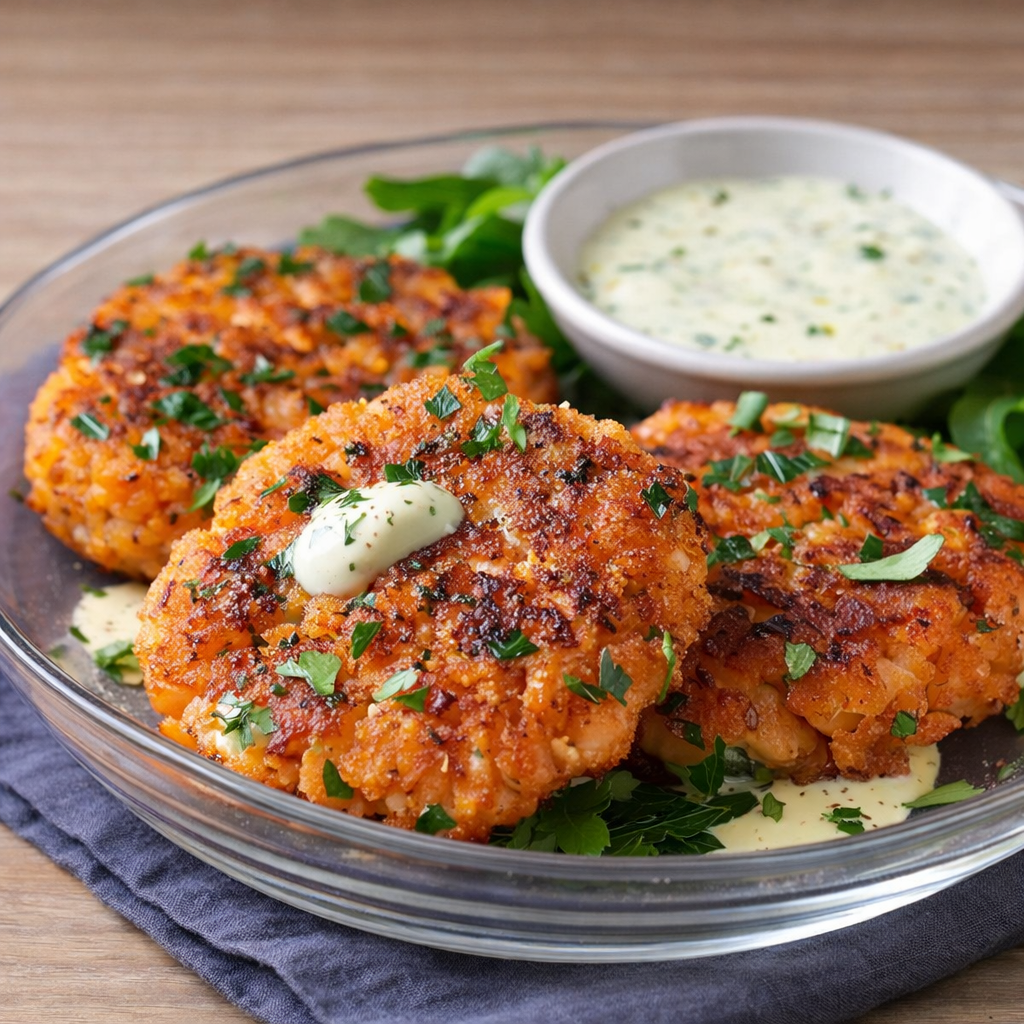 Easy Salmon Patties with Lemon-Garlic Sauce: A Comforting Homemade ...