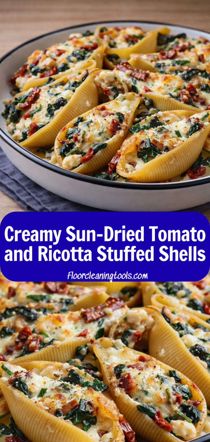 Creamy Sun-Dried Tomato and Ricotta Stuffed Shells – A Comforting Pasta ...