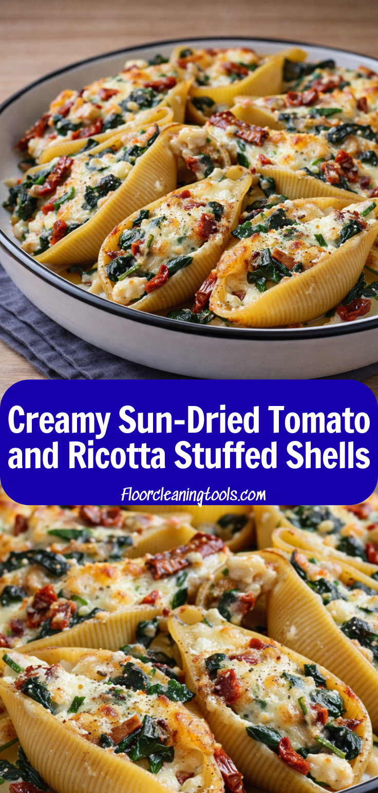 Creamy Sun-Dried Tomato and Ricotta Stuffed Shells – A Comforting Pasta ...